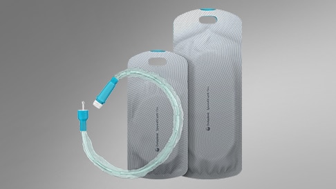 Discreet compact male catheters by Coloplast
